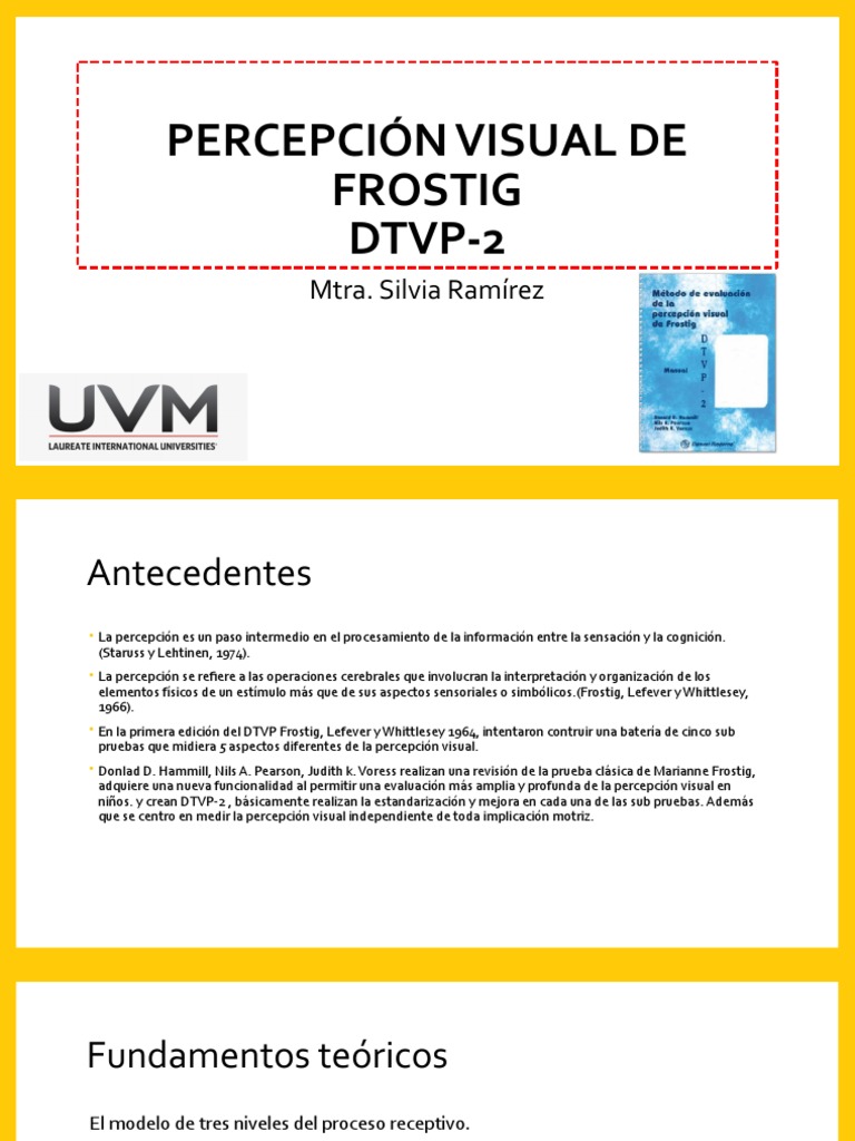 4ta. Sesion Test DTVP-2 | PDF | Percepción | Evaluación neuropsicológica