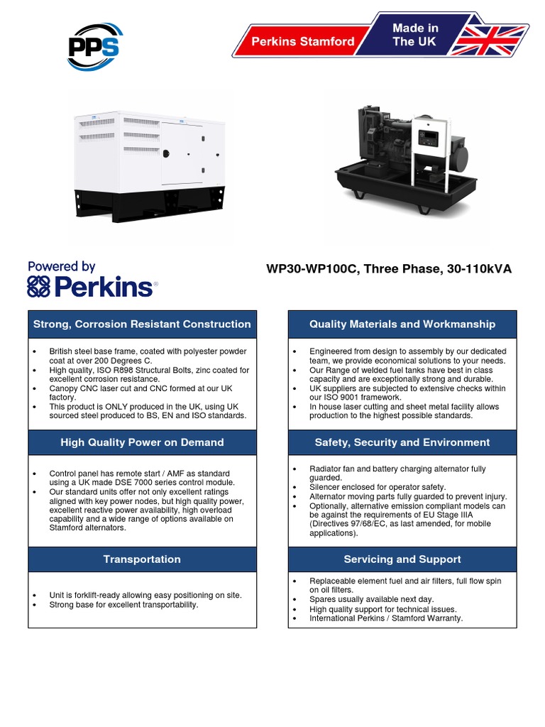 (PPS) WP30-WP100C Series Based On Perkins 1100 | PDF | Door | Corrosion