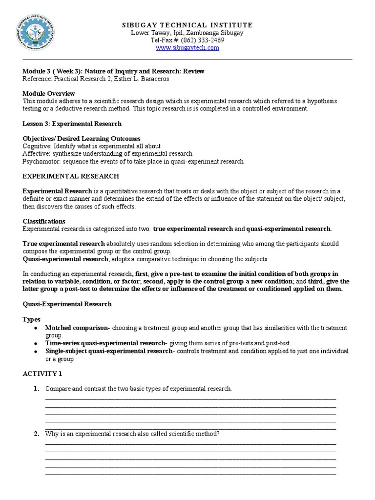 Experimental Research Design: A Review of True Experimental Research ...