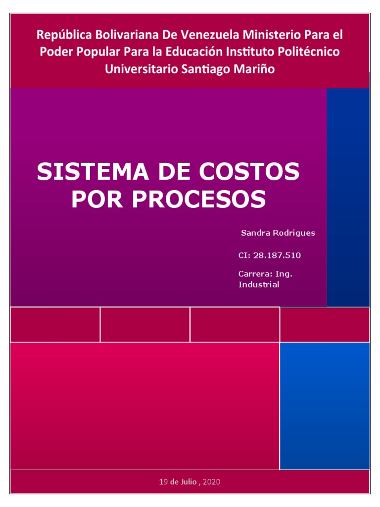 Sistema de Costos Por Procesos Evaluacion | PDF | Costo | Inventario