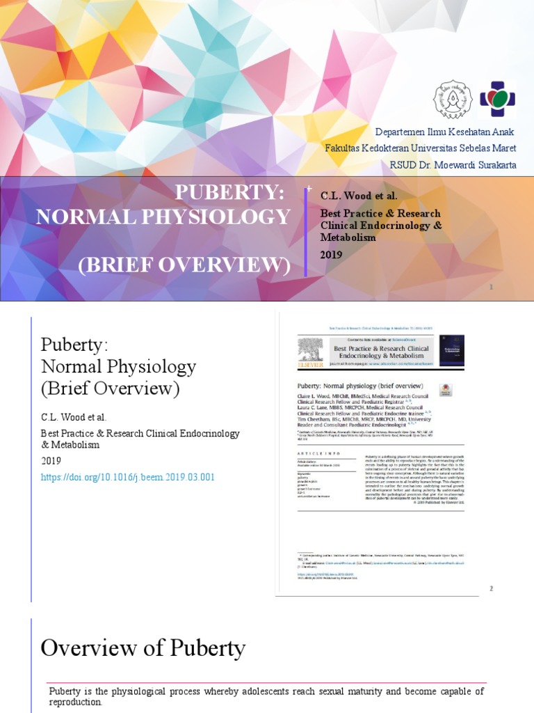 Puberty: Normal Physiology (Brief Overview) | PDF | Puberty | Luteinizing Hormone