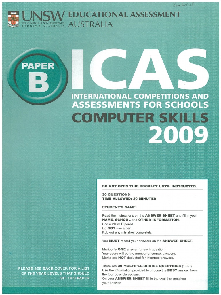 Digital ICAS 2009 Paper B | PDF