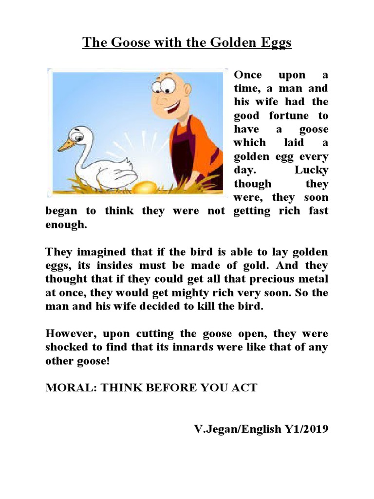 The Goose With The Golden Eggs | PDF