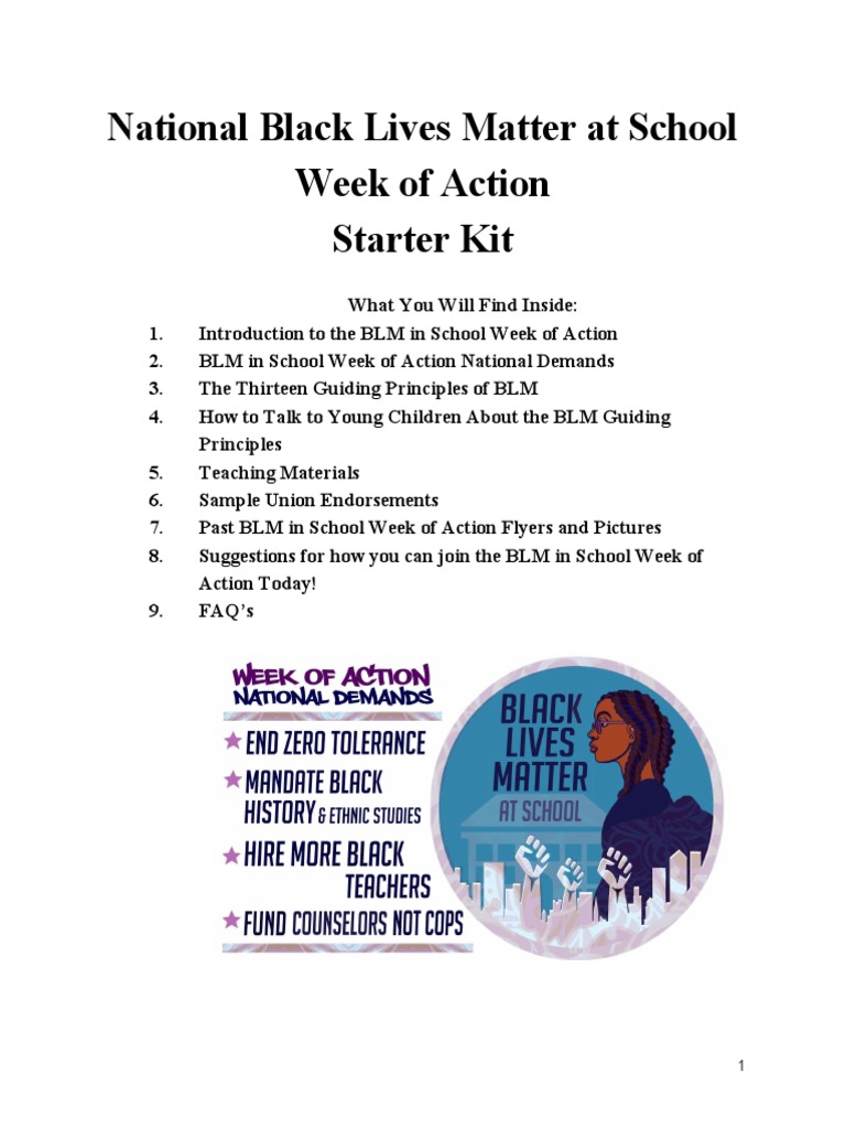 Black Lives Matter at School Action Kit | PDF | Black Lives Matter ...