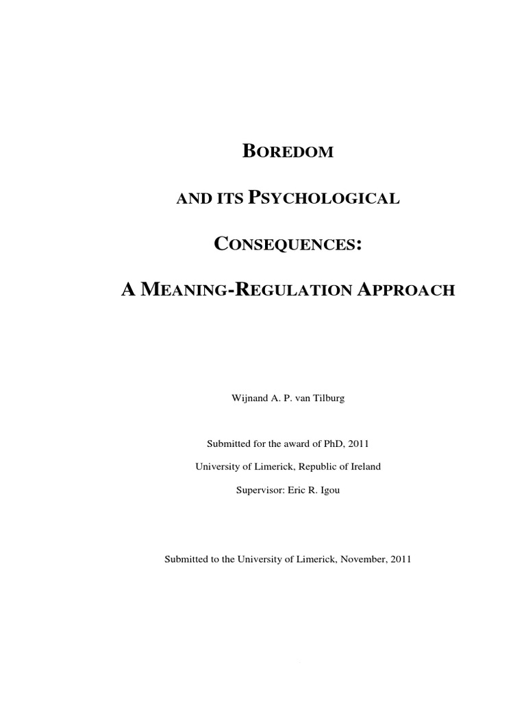 Boredom | PDF | Motivation | Motivational