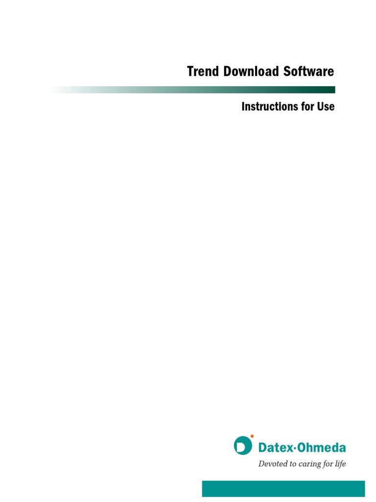 Trend Download Software: Instructions For Use | PDF | Menu (Computing ...