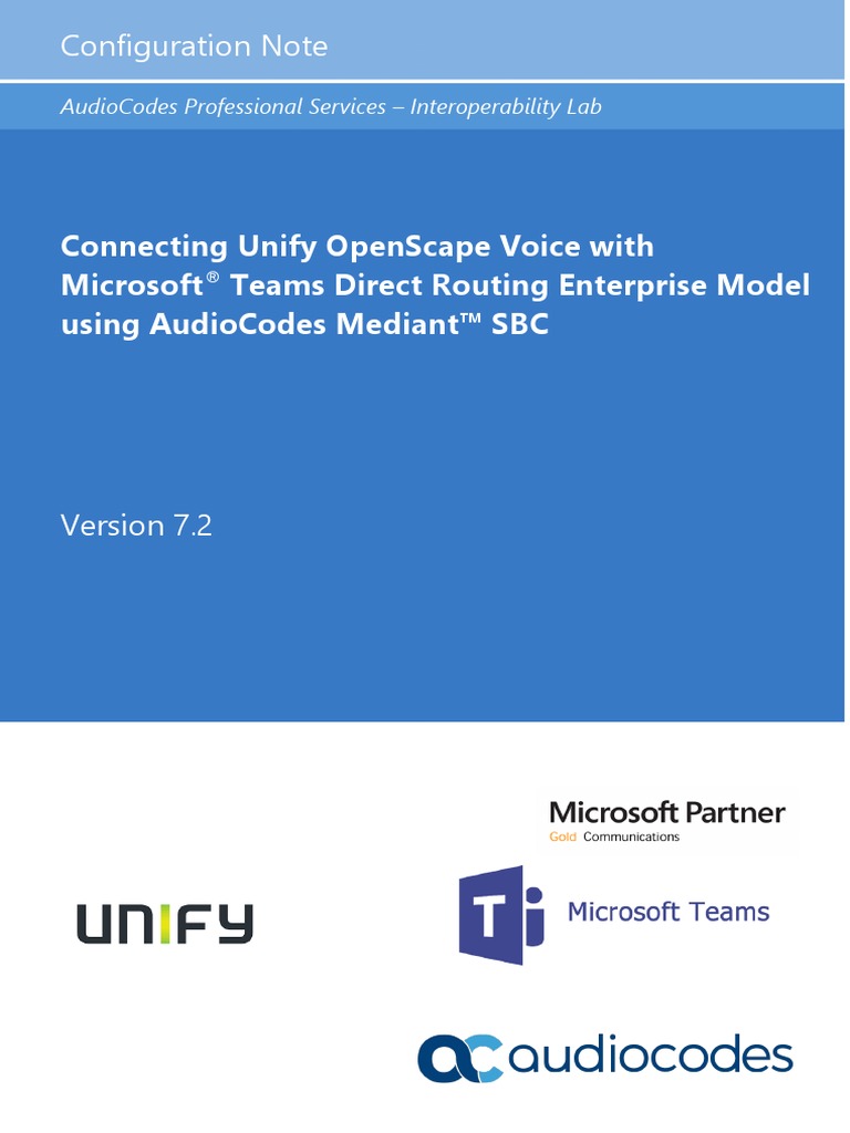 Unify Openscape | PDF | Session Initiation Protocol | Computer Network