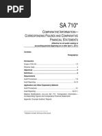 Isa 710 | PDF | Auditor's Report | Audit