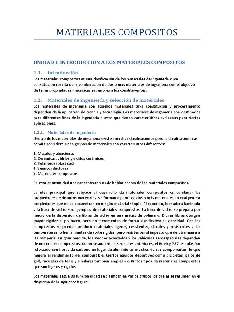 Introducción a Materiales Compositos | PDF | Material compuesto | Polímeros