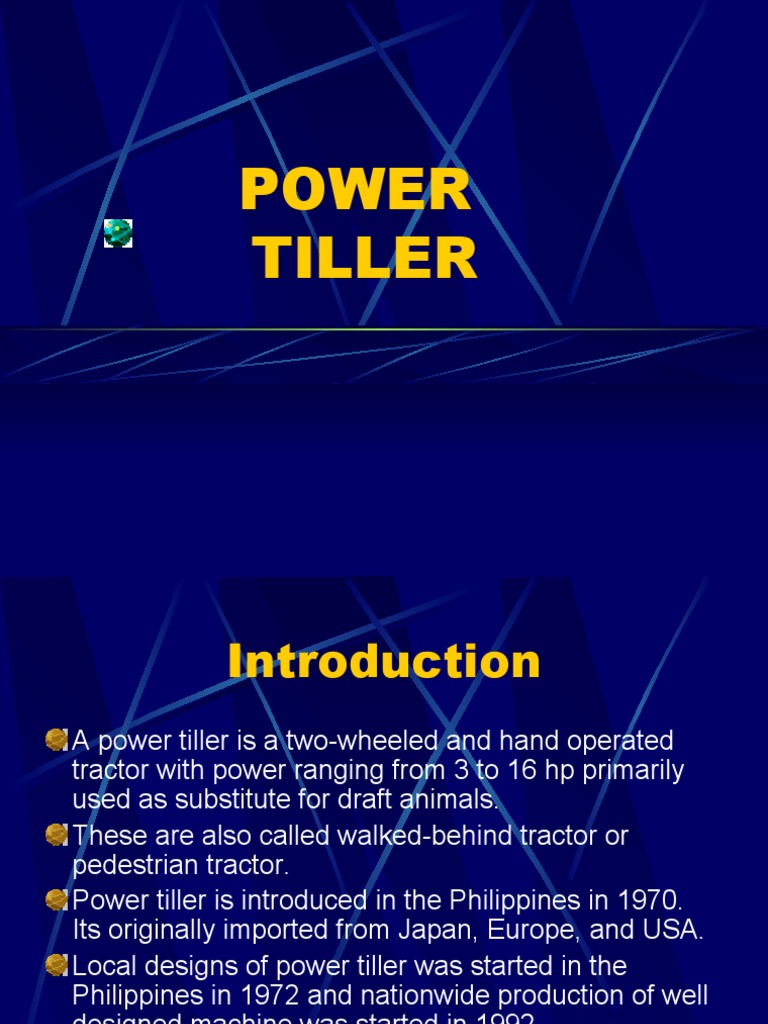 Power Tiller | PDF | Plough | Tractor