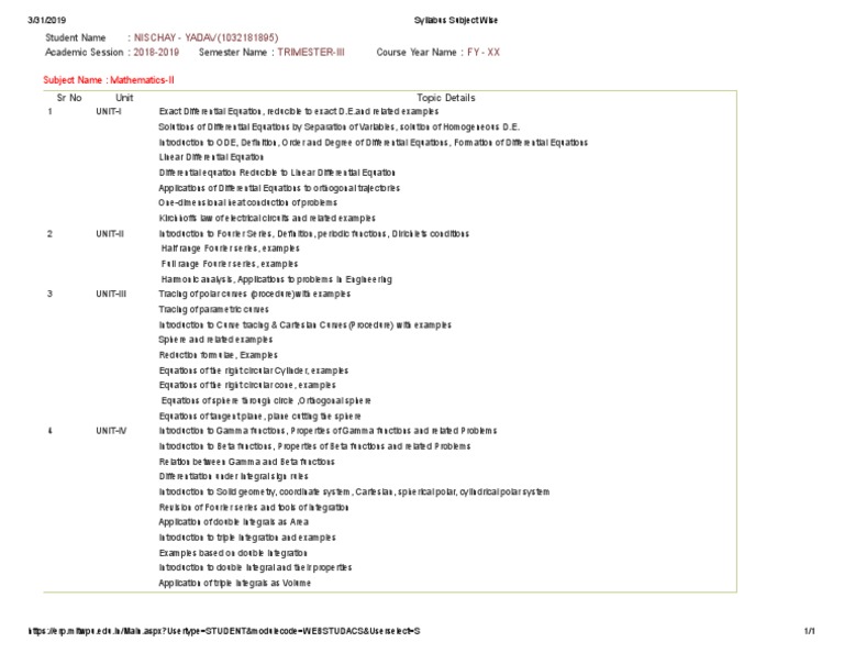 Maths 2 Syllabus | PDF | Sphere | Equations