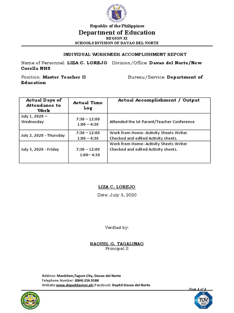 Department of Education: Republic of The Philippines | PDF