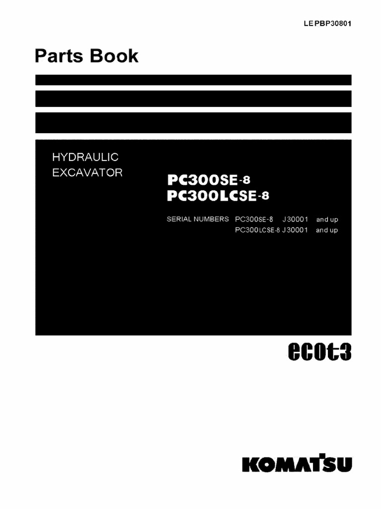 PC300SE 8 PC300LC SE 8 Parts Book J30001 PDF | PDF | Valve | Components