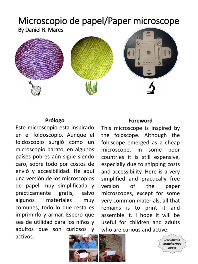Microscopio de Papel/paper Microscope | PDF | Óptica | Science