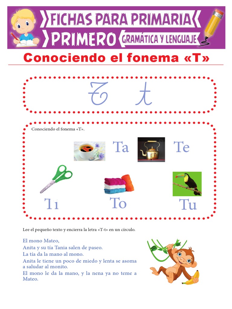 Actividades Con La Silaba T | PDF