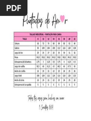 Tabla De Medidas De Tallas De Botas