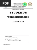 Grade 12 Work Immersion Resume Template | PDF | Career & Growth