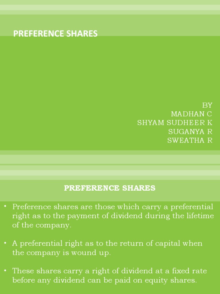 Understanding Preference Shares | PDF | Preferred Stock | Dividend