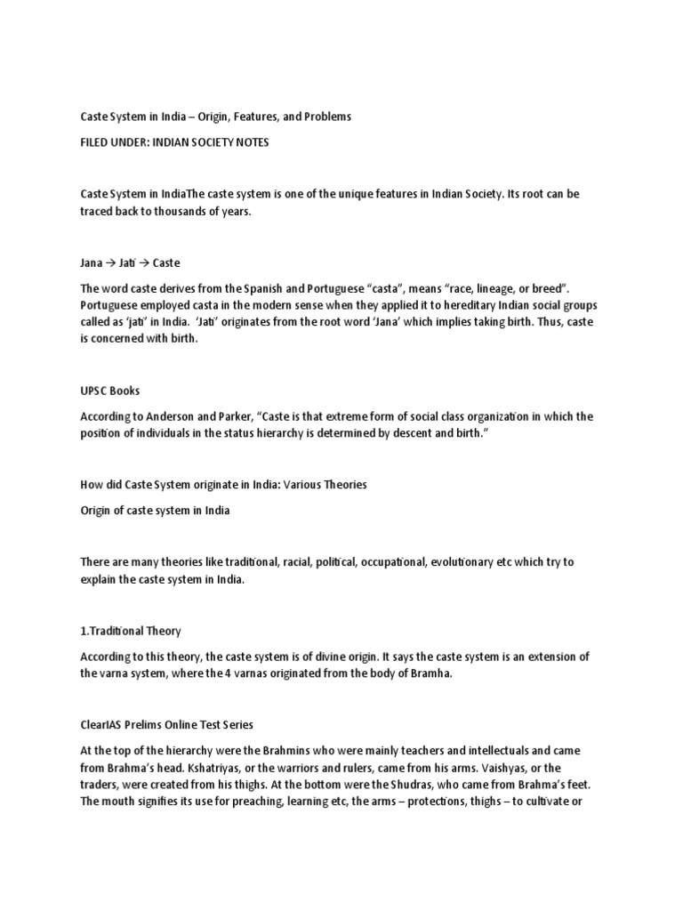 Caste System | PDF | Caste | Sikhism