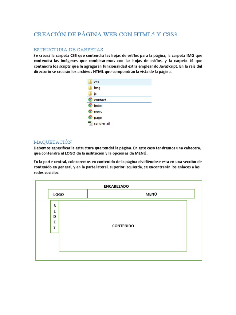 Creación de Página Web Con HTML5 y CSS3 | PDF | Hipervínculo | Hojas de estilo en cascada
