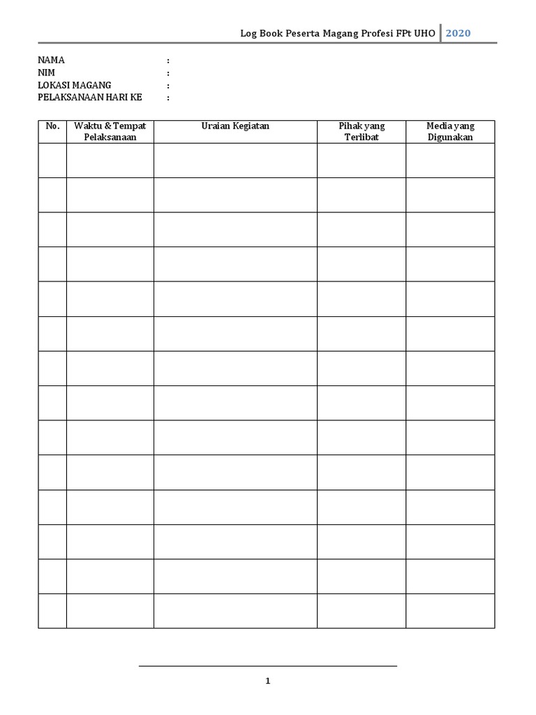 Log Book Peserta Magang Profesi | PDF