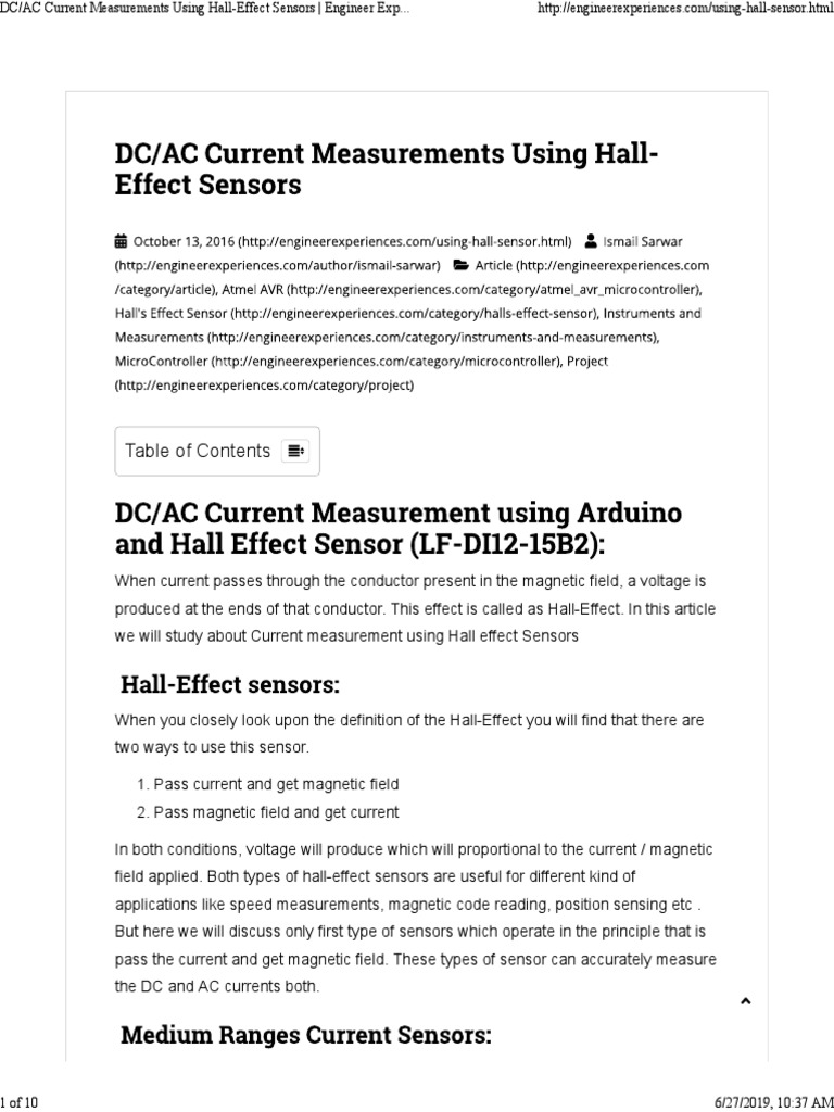 AC Current Measurements Using Hall-Effect Sensors - Engineer ...