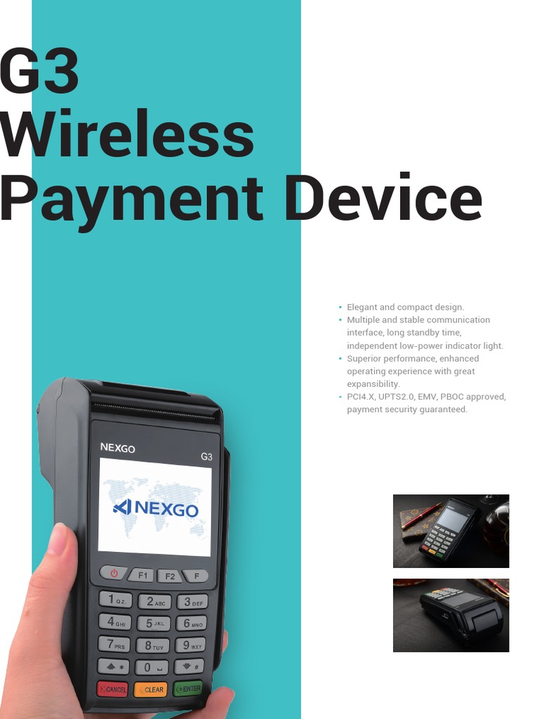 G3 Wireless Payment Device | PDF | Emv | Office Equipment