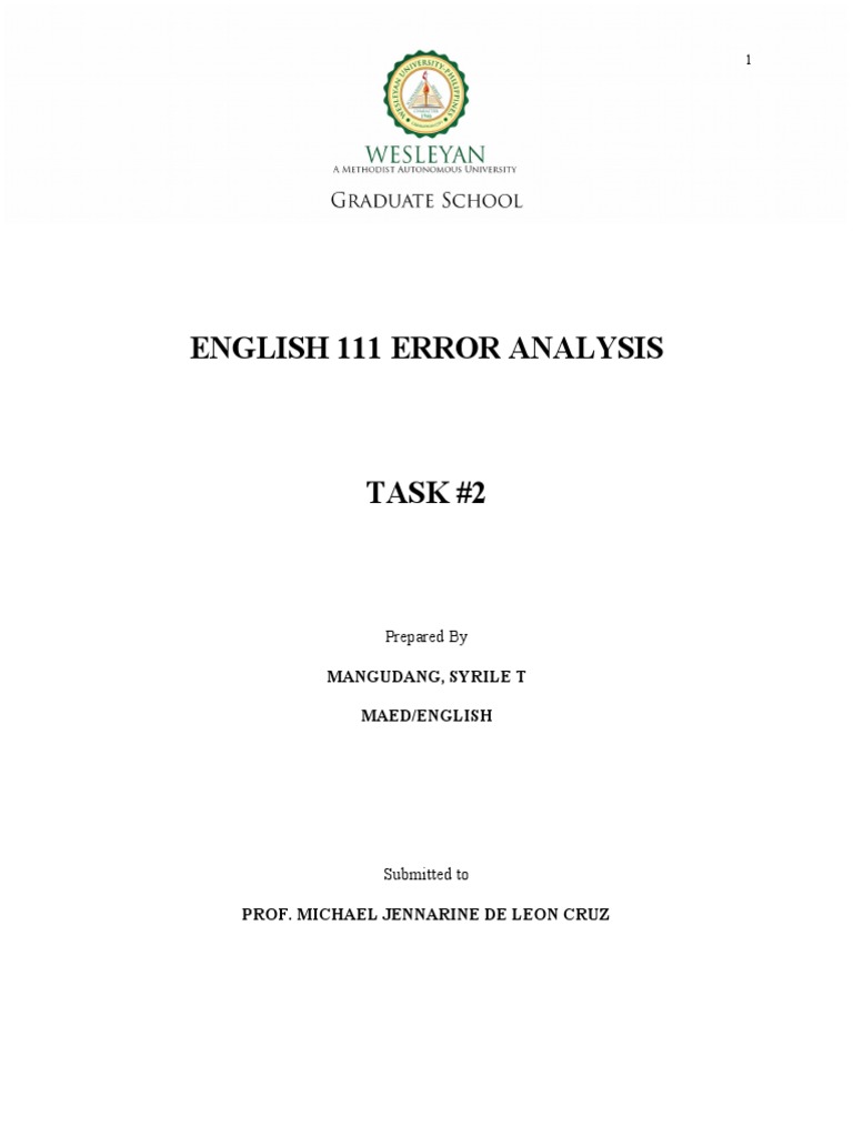 Eng 113 TASK NUMBER 2 AND 3 | PDF | Language Acquisition | Second Language