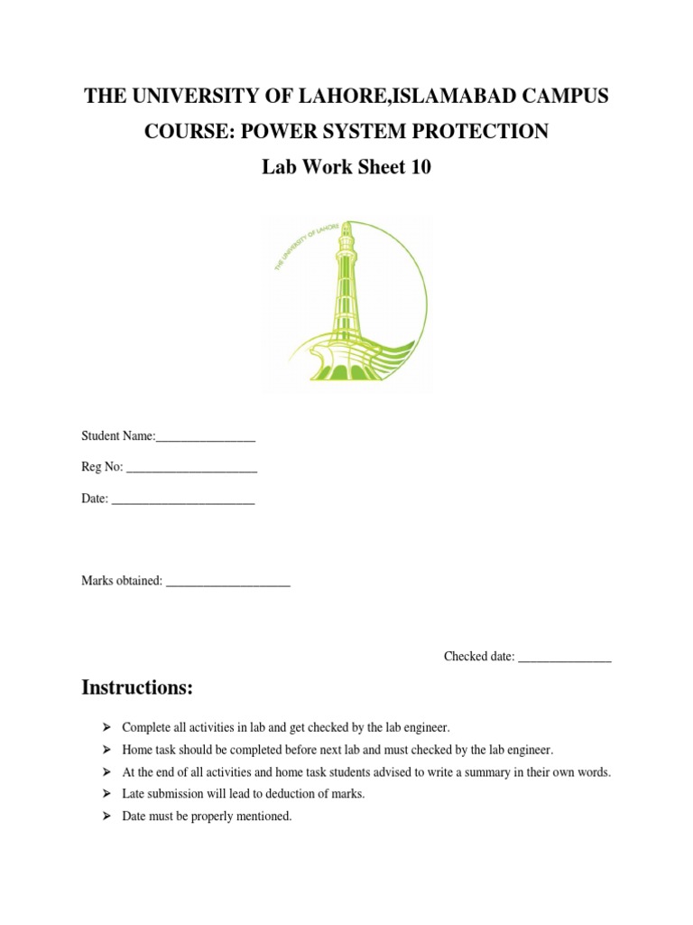 Power Sys Pro Lab D | PDF | Relay | Electrical Components