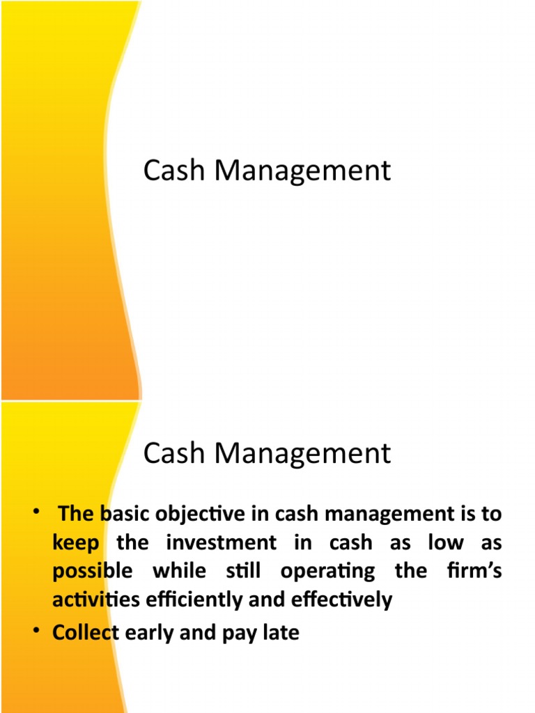 Cash Management | PDF | Float (Money Supply) | Cash