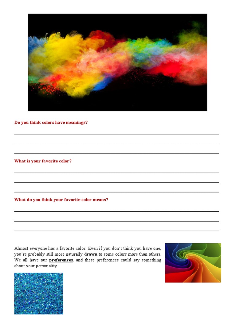 Colors and Their Meaning | PDF | Color | Psychological Concepts