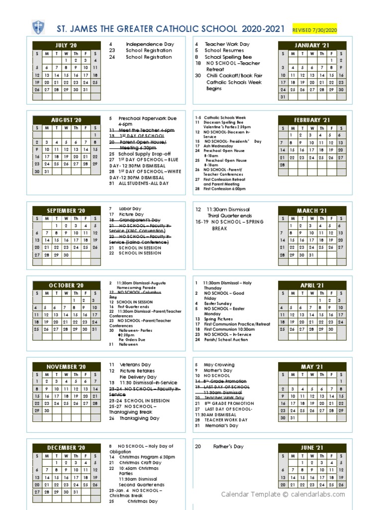 Yearlycalendarupdated | PDF | Christian Worship And Liturgy | Observances