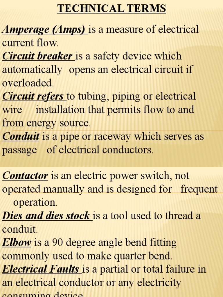 Technical Terms in Electricity | PDF | Ac Power Plugs And Sockets ...