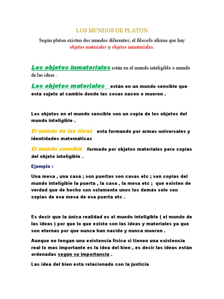 Los Mundos de Platon | PDF
