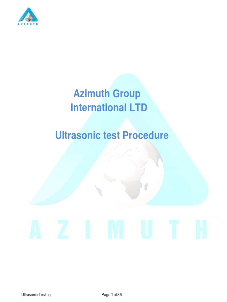 Ultrasonic Testing PROCEDURE | PDF | Decibel | Ultrasound