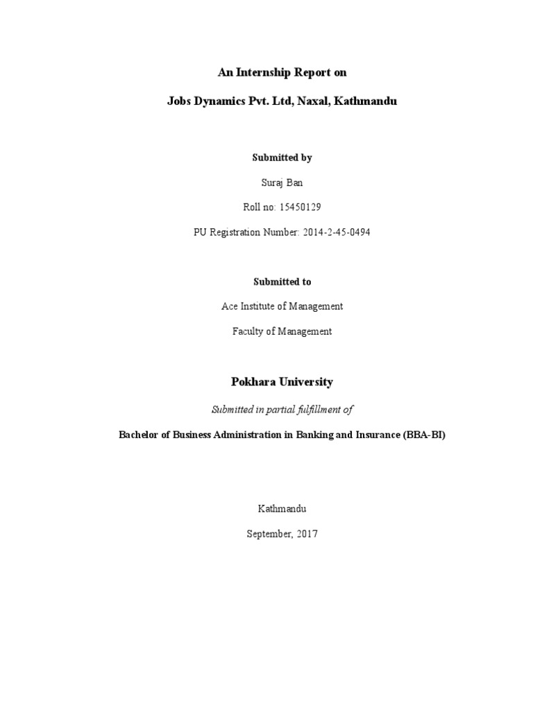 JD Internship Report FInal | PDF | Human Resource Management | Recruitment