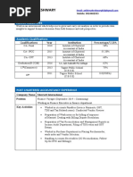 CA Articleship Resume Template | PDF