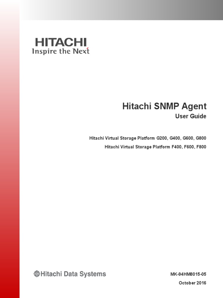 Hitachi SNMP Agent: User Guide | PDF | Ip Address | I Pv6