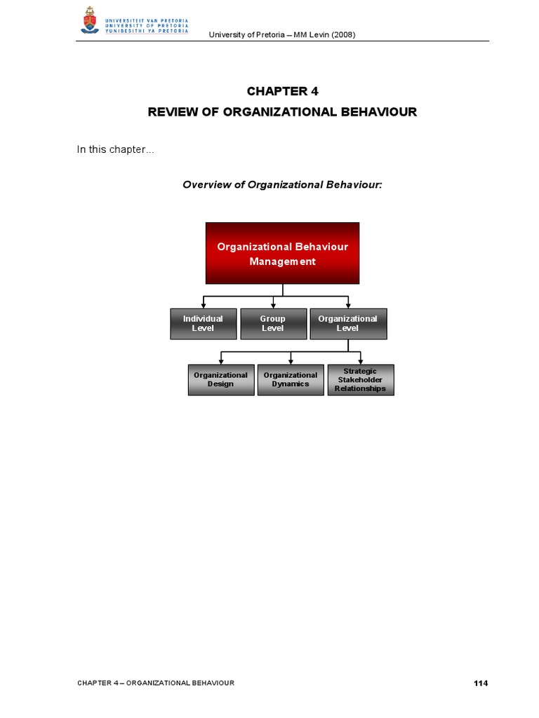 Organizational Behavior Overview | PDF | Organizational Behavior | System