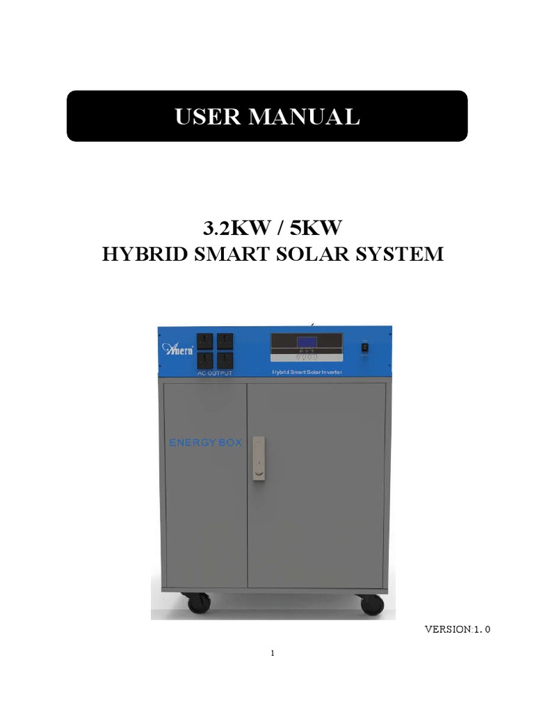 3.2KW Hybrid Solar System Manual | PDF | Battery Charger | Power Inverter