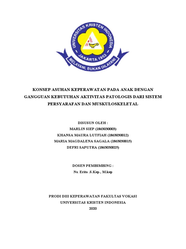 Askep Pada Anak Dengan Gangguan Kebutuhan Aktivitas | PDF