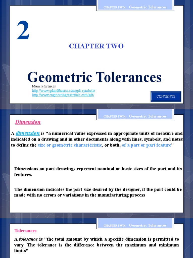 Chapter Two: Geometric Tolerances | PDF | Engineering Tolerance ...