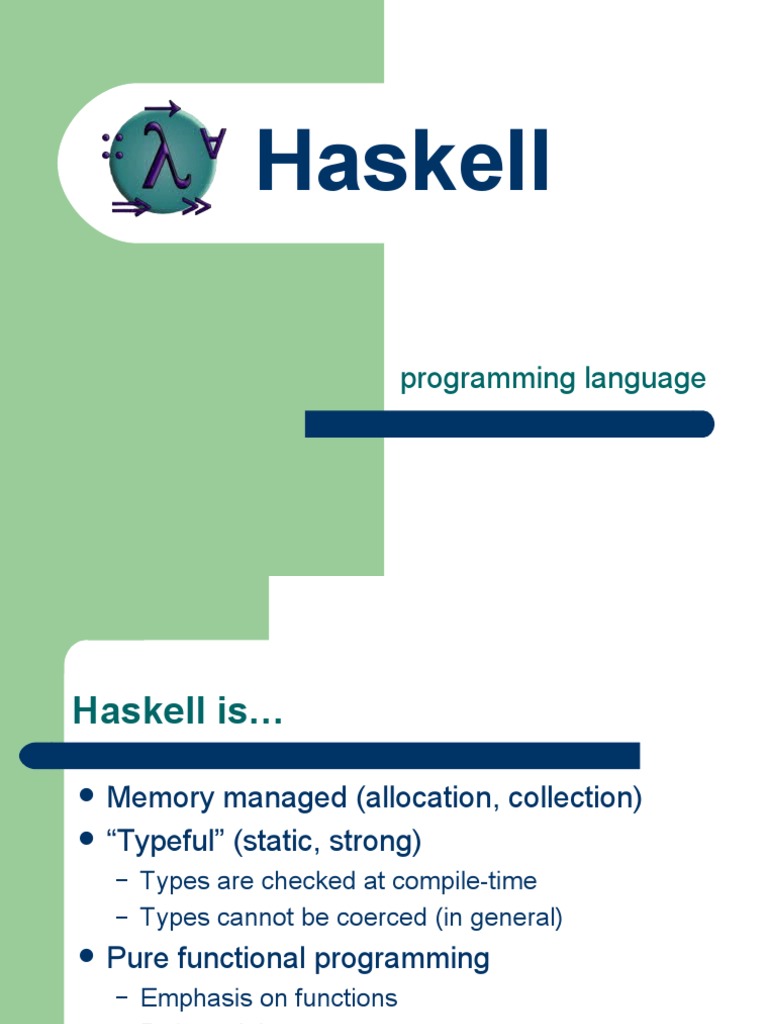 Haskell Programming Language Pdf Integer Computer Science Variable Computer Science 3237