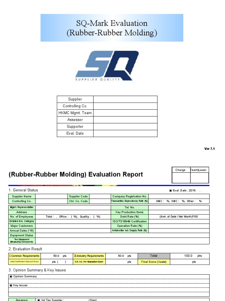 SQ Mark Check Sheet (2016.9 | PDF | Quality Management System | Calibration