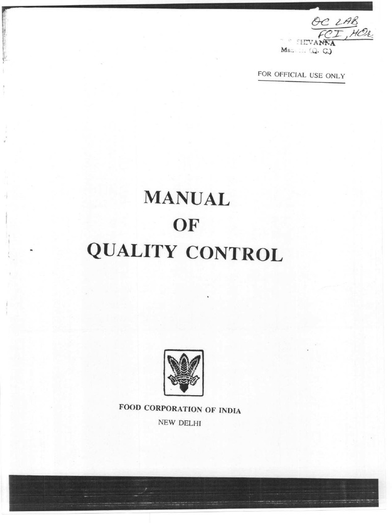 QC Manual PDF | PDF | Chemistry | Nature