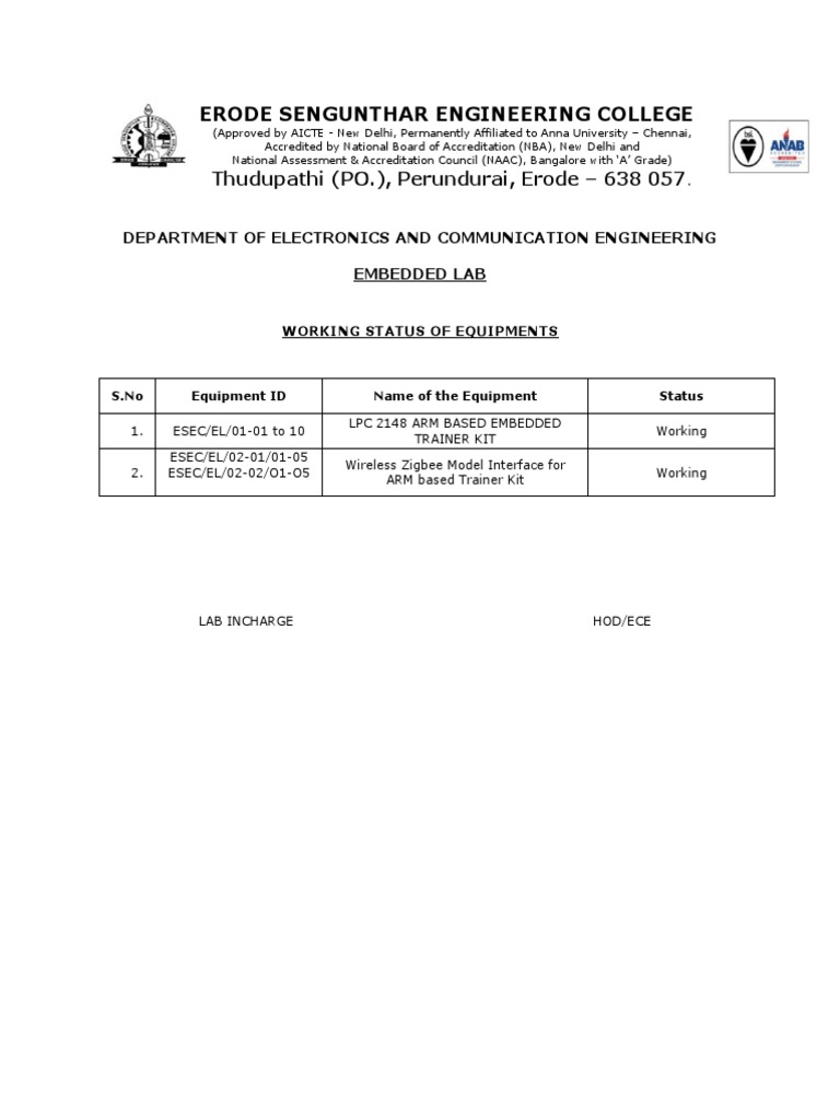 Embedded Lab Equipment | PDF