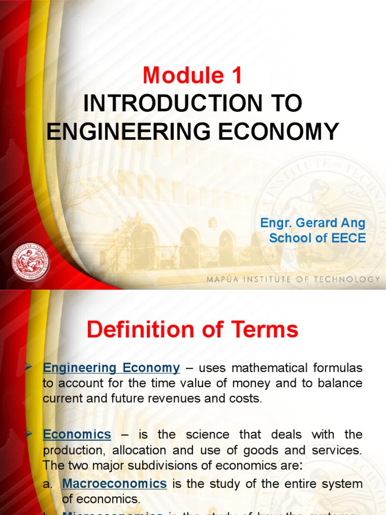 Engineering Economy Module 1 | PDF | Demand | Demand Curve