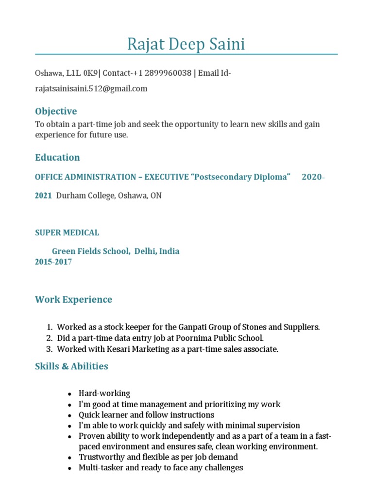 Rajat New Resume | PDF