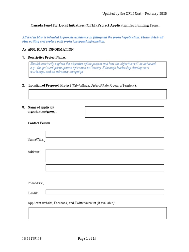 CFLI Project Application For Funding Form | PDF | Woman | Voter Turnout