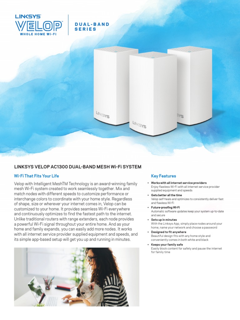 Dual-Band Series: Linksys Velop Ac1300 Dual-Band Mesh Wi-Fi System ...